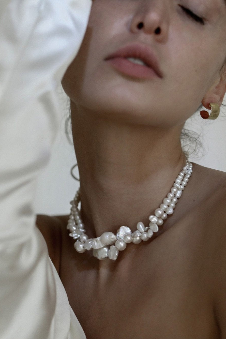 Baroque Wavering Necklace | Bridal Statement Necklace | A.B. ELLIE