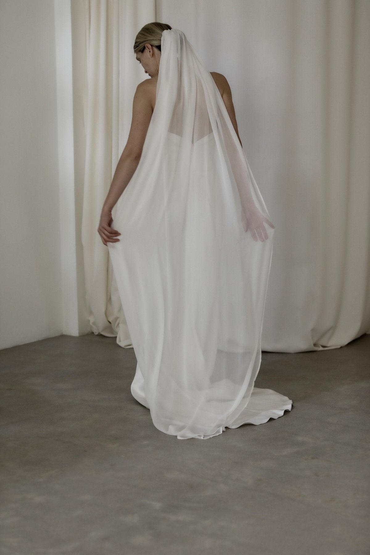 Silk Chiffon Wedding Veil | Bridal Veil | A.B. ELLIE