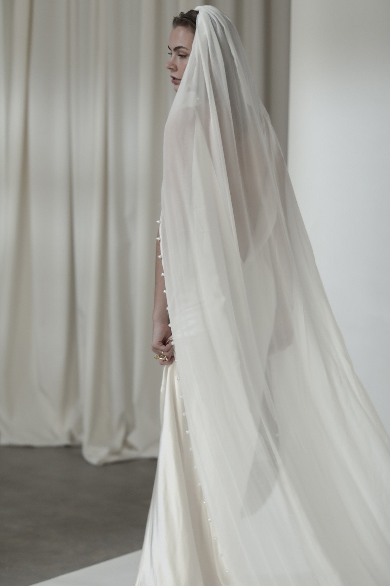Ingrid Wedding Veil | Bridal Silk Veil | A.B. ELLIE