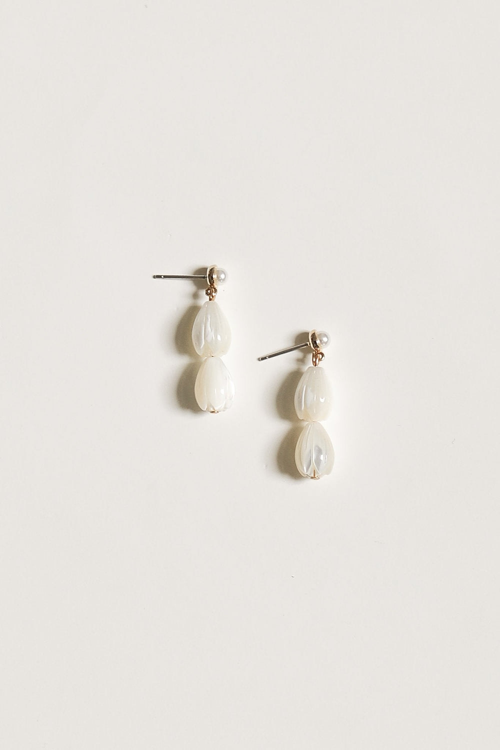 Mother of Pearl Stacked Drops | Bridal Earrings | A.B. ELLIE