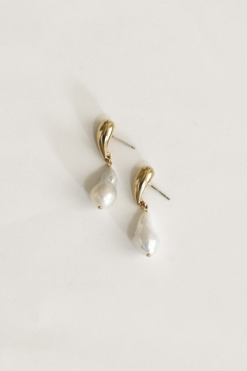 Oryann Pearl Drop Earrings | Bridal Pearl Earrings | A.B. ELLIE