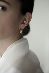 Large Gold Orb Earrings | Sculptural Everyday Earrings | A.B. ELLIE
