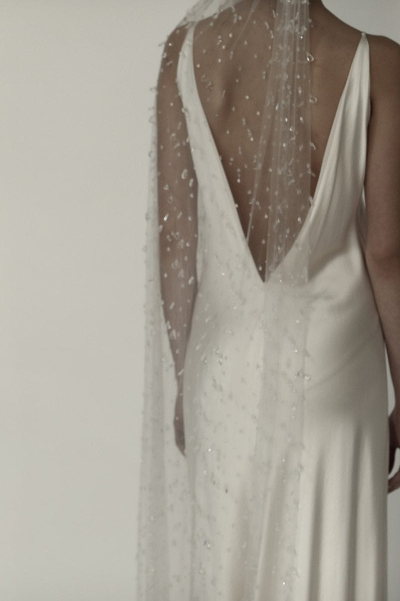 Rain Crystal Wedding Veil | Crystal Bridal Veil | A.B. ELLIE