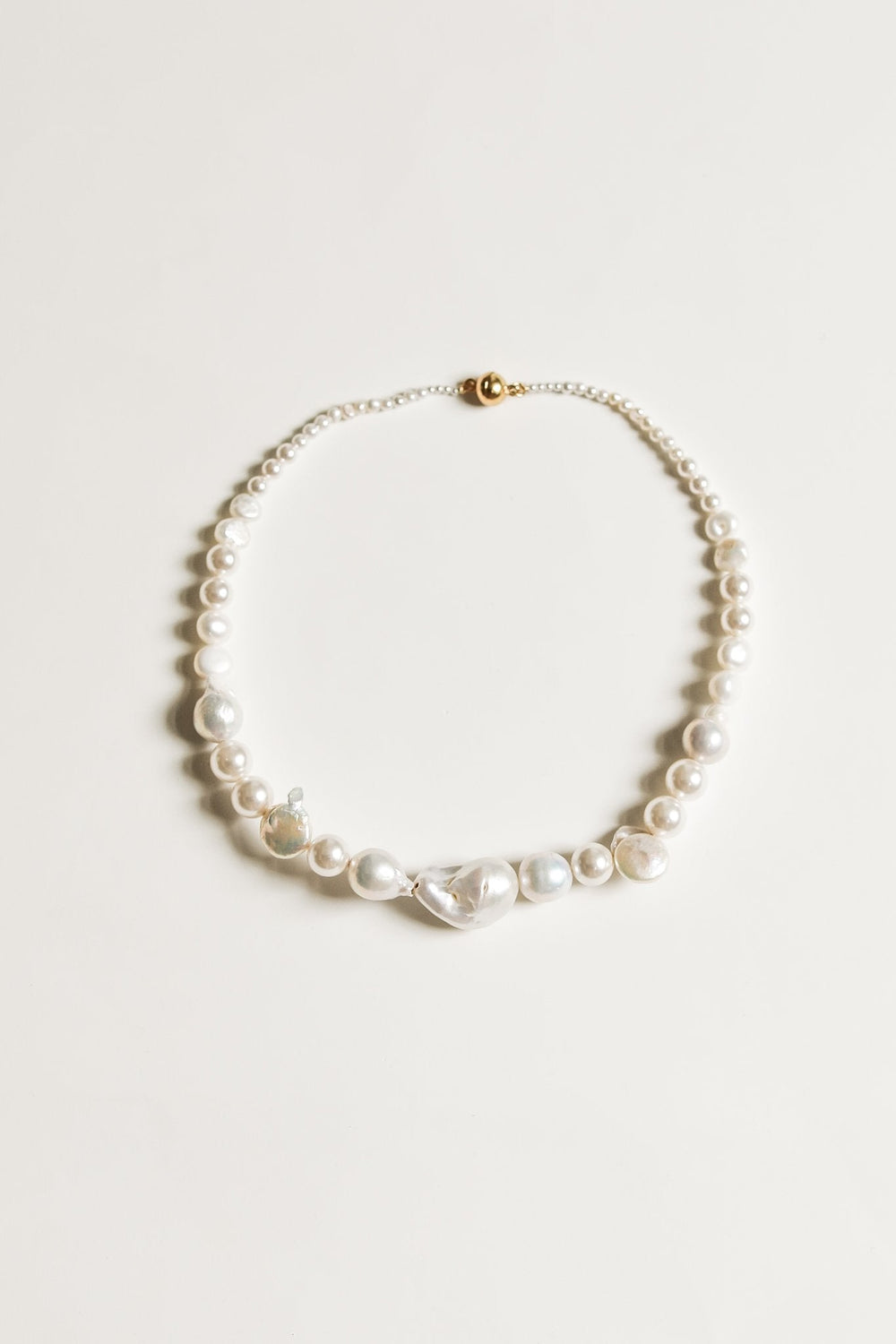 Single Strand Baroque Wavering Necklace | Bridal Pearl Necklace | A.B ...